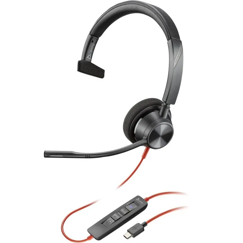 Poly Blackwire 3310 Auricular Monoaural USB-C con Certificación ...